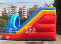 China Popular children happy clown inflatable slide with arch full digitally printed for sale
