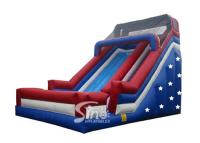 China Patriotic giant stars inflatable slide for children for sale