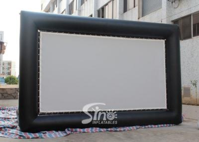 China Custom made giant advertising inflatable movie screen with back frame for outdoor use for sale
