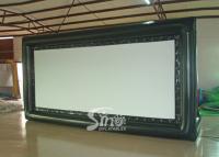 China Custom made giant advertising inflatable movie screen with back frame for outdoor use for sale