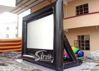 China Custom made giant advertising inflatable movie screen with back frame for outdoor use for sale
