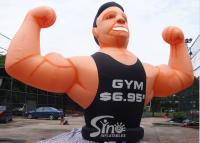 China Advertising Removable Inflatable Muscle Man 5m for Gym Fitness Promotion Activities for sale