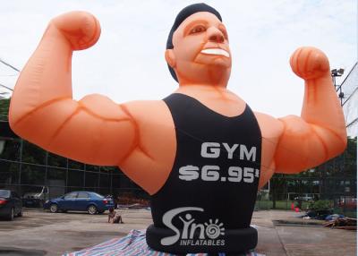 China Advertising Removable Inflatable Muscle Man 5m for Gym Fitness Promotion Activities for sale