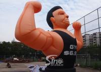 China Advertising Removable Inflatable Muscle Man 5m for Gym Fitness Promotion Activities for sale