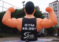 China Advertising Removable Inflatable Muscle Man 5m for Gym Fitness Promotion Activities for sale