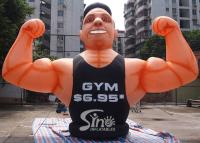 China Advertising Removable Inflatable Muscle Man 5m for Gym Fitness Promotion Activities for sale