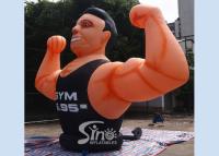 China Advertising Removable Inflatable Muscle Man 5m for Gym Fitness Promotion Activities for sale