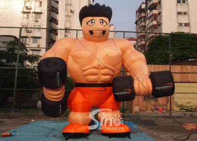 China Custom Inflatable Muscle Man 5m for Gym Outdoor Promotion Flame Retardant PVC for sale