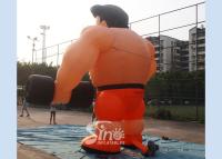 China Custom Inflatable Muscle Man 5m for Gym Outdoor Promotion Flame Retardant PVC for sale