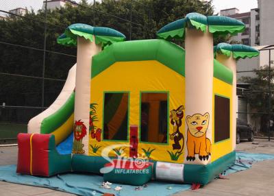 China Custom Outdoor Inflatable Combo Castle with Slide 5.2m x 5.0m x 4.0m Lead Free PVC for sale
