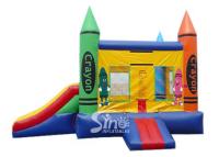 China Commercial Inflatable Bounce House 18oz PVC Tarpaulin Kids Crayon House Combo Game for Outdoor Play for sale
