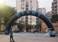 China Custom Black and Blue Inflatable Start and Finish Line Arch for Outdoor Activities for sale