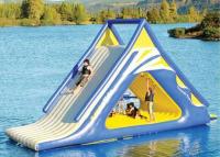 China Giant Inflatable Floating Slide 12m for Kids and Adults Outdoor Water Game Lake Use for sale