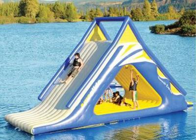 China Giant Inflatable Floating Slide 12m for Kids and Adults Outdoor Water Game Lake Use for sale