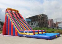 China 10m High Giant Commercial Inflatable Water Slide 15x5.5m 0.55mm PVC Tarpaulin for sale
