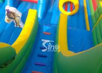 China Custom Outdoor Kids Inflatable Playground with Big Slide 0.55mm PVC Tarpaulin CE EN14960 for sale