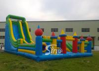 China Custom Outdoor Kids Inflatable Playground with Big Slide 0.55mm PVC Tarpaulin CE EN14960 for sale