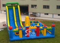 China Custom Outdoor Kids Inflatable Playground with Big Slide 0.55mm PVC Tarpaulin CE EN14960 for sale