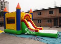 China Water Bouncy Castle With Slide And Pool / Basketball Hoop for Backyard for sale