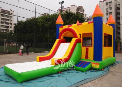 China Water Bouncy Castle With Slide And Pool / Basketball Hoop for Backyard for sale