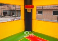 China Water Bouncy Castle With Slide And Pool / Basketball Hoop for Backyard for sale
