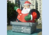 China 5m High Outdoor Giant Inflatable Santa Claus for Christmas Festival Decoration for sale