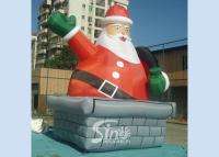 China 5m High Outdoor Giant Inflatable Santa Claus for Christmas Festival Decoration for sale