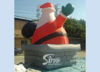 China 5m High Outdoor Giant Inflatable Santa Claus for Christmas Festival Decoration for sale