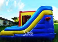 China Frozen Inflatable Bouncy Castle 7 in 1 with Slide Obstacles 610g PVC for sale