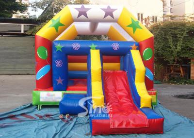 China Commercial Inflatable Bouncy Castle with Slide 5x4x4m for Kids Party Outdoor for sale