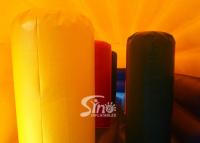 China Outdoor Inflatable Fun City with Tunnel Slide for Kids and Adults 6m x 4m for sale