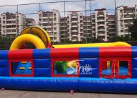 China Outdoor Inflatable Fun City with Tunnel Slide for Kids and Adults 6m x 4m for sale