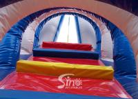 China 6 Mts High Victory Ship Shape Inflatable Slide Playground With Colorful Flags for sale