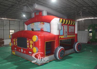 China Commercial Inflatable Fire Truck Bouncy Castle 3m x 2m for Kids Party for sale