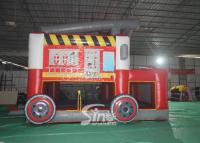 China Commercial Inflatable Fire Truck Bouncy Castle 3m x 2m for Kids Party for sale