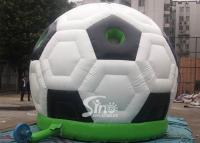 China Commercial Inflatable Bouncy Castle 5m x 4.5m Football Shape with 0.55mm PVC Tarpaulin for sale