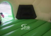 China Commercial Inflatable Bouncy Castle 5m x 4.5m Football Shape with 0.55mm PVC Tarpaulin for sale