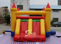China Commercial Rainbow Inflatable Bouncy Castle with Slide 5.8x5.0x3.4m CE Certified for sale