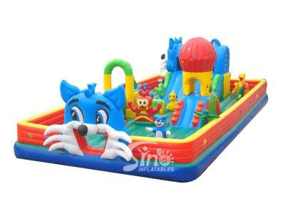 China Happy Cat Kids Inflatable Game Outdoor Fun Land 610g PVC Tarpaulin CE EN71 for sale
