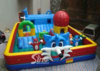 China Happy Cat Kids Inflatable Game Outdoor Fun Land 610g PVC Tarpaulin CE EN71 for sale