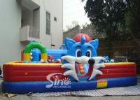 China Happy Cat Kids Inflatable Game Outdoor Fun Land 610g PVC Tarpaulin CE EN71 for sale