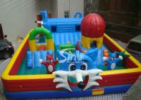 China Happy Cat Kids Inflatable Game Outdoor Fun Land 610g PVC Tarpaulin CE EN71 for sale