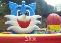 China Happy Cat Kids Inflatable Game Outdoor Fun Land 610g PVC Tarpaulin CE EN71 for sale