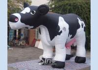 China Huge Inflatable Milk Cow Model PVC Coated Nylon Durable For Advertising for sale