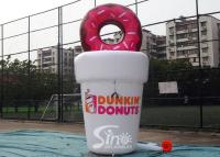 China 5m High Custom Shape Dunkin Donuts Advertising Inflatable Coffee Cup For Dessert Shop Promotion for sale