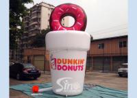 China 5m High Custom Shape Dunkin Donuts Advertising Inflatable Coffee Cup For Dessert Shop Promotion for sale