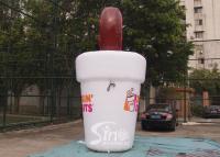 China 5m High Custom Shape Dunkin Donuts Advertising Inflatable Coffee Cup For Dessert Shop Promotion for sale