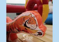 China Circus Clown Themed Inflatable Fun City Amusement Park with Slide for Kids 10m x 8m for sale