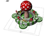 China Inflatable Mushroom Climbing Tower 13.8m with Safety Belt Commercial Use for sale