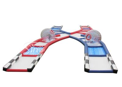 China Clear PVC Inflatable Human Hamster Ball Game Set 2.0m Diameter with Track for Outdoor Fun for sale